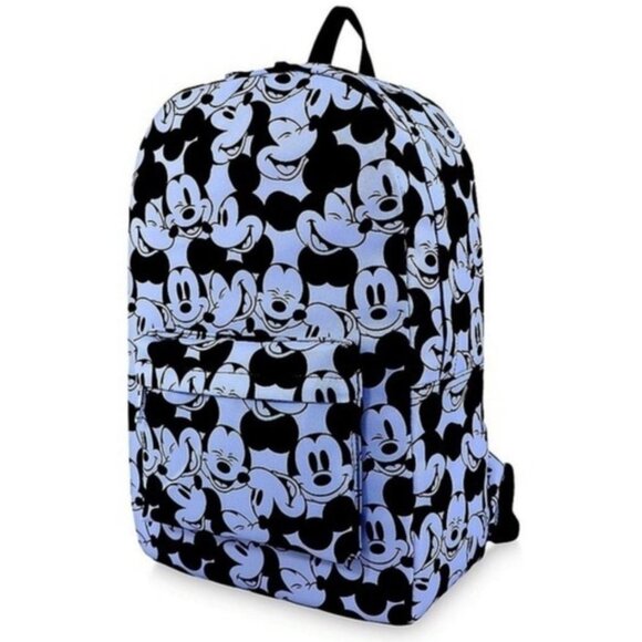 Disney | Bags | Disney Mickey Mouse Expressions Backpack Blue | Poshmark